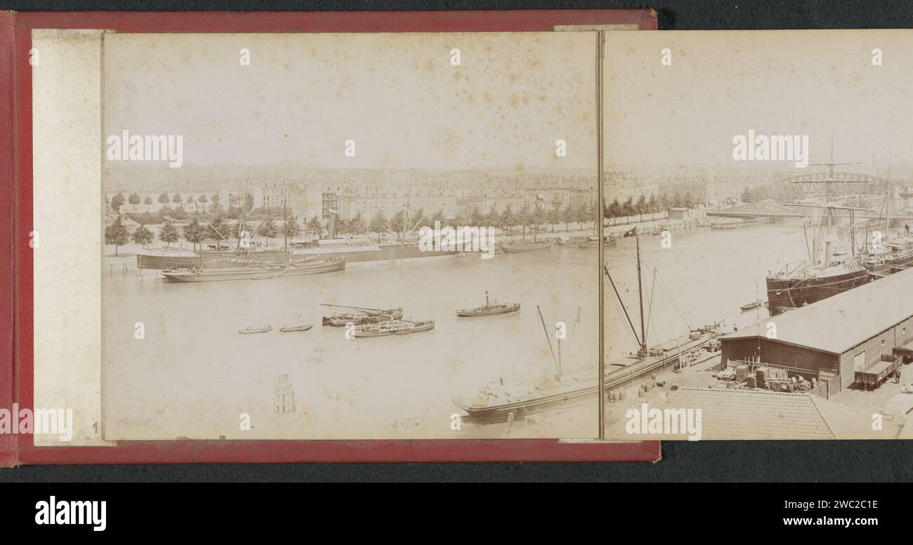 View of the Noordereiland and Koningshaven, c. 1878 - c. 1900 ...