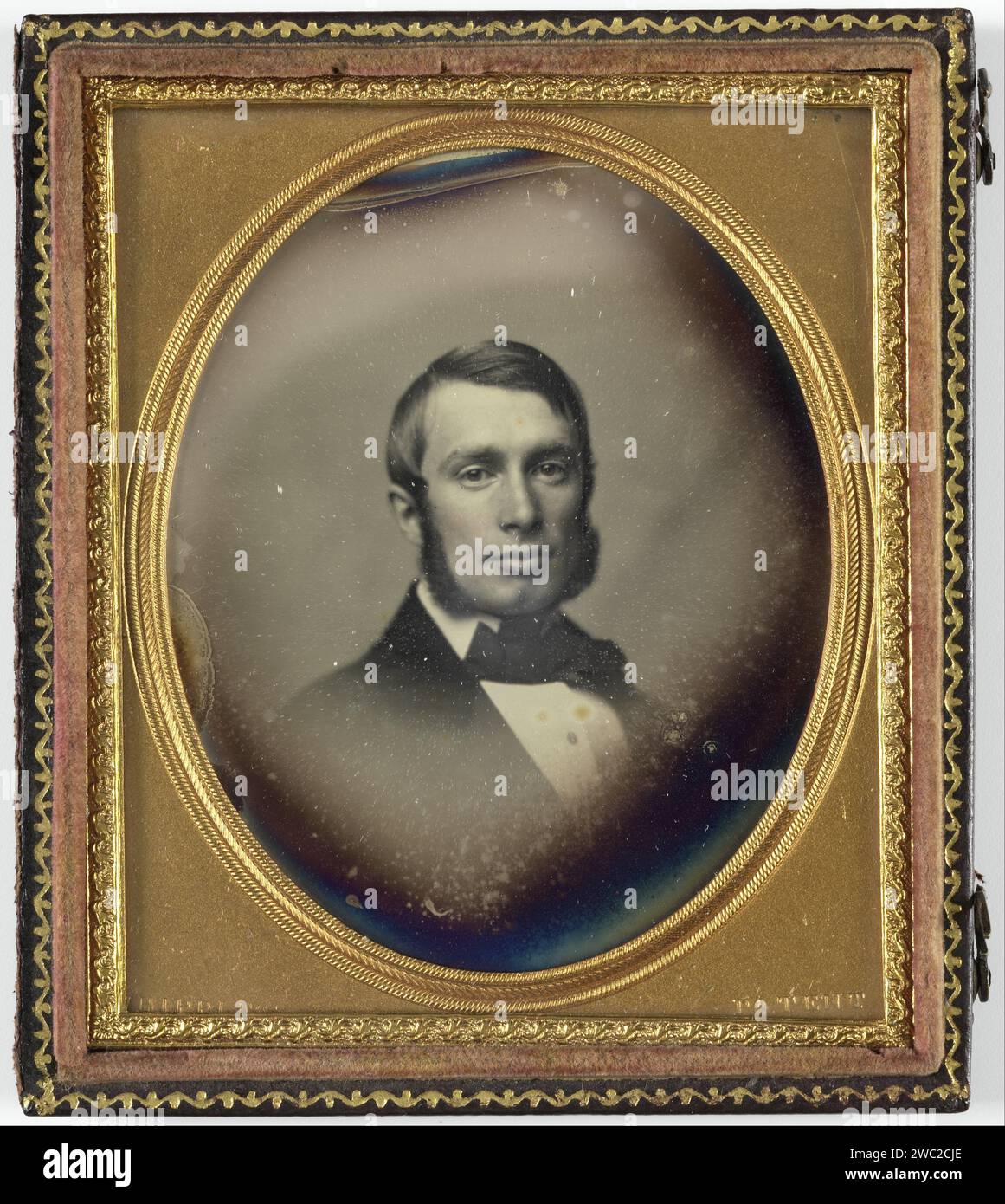 Portrait of an unknown man with sideburns, John Adams Whipple, 1840 ...