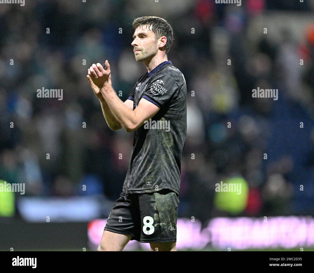 Joe Williams of Bristol City claps fans at full time, during the Sky ...