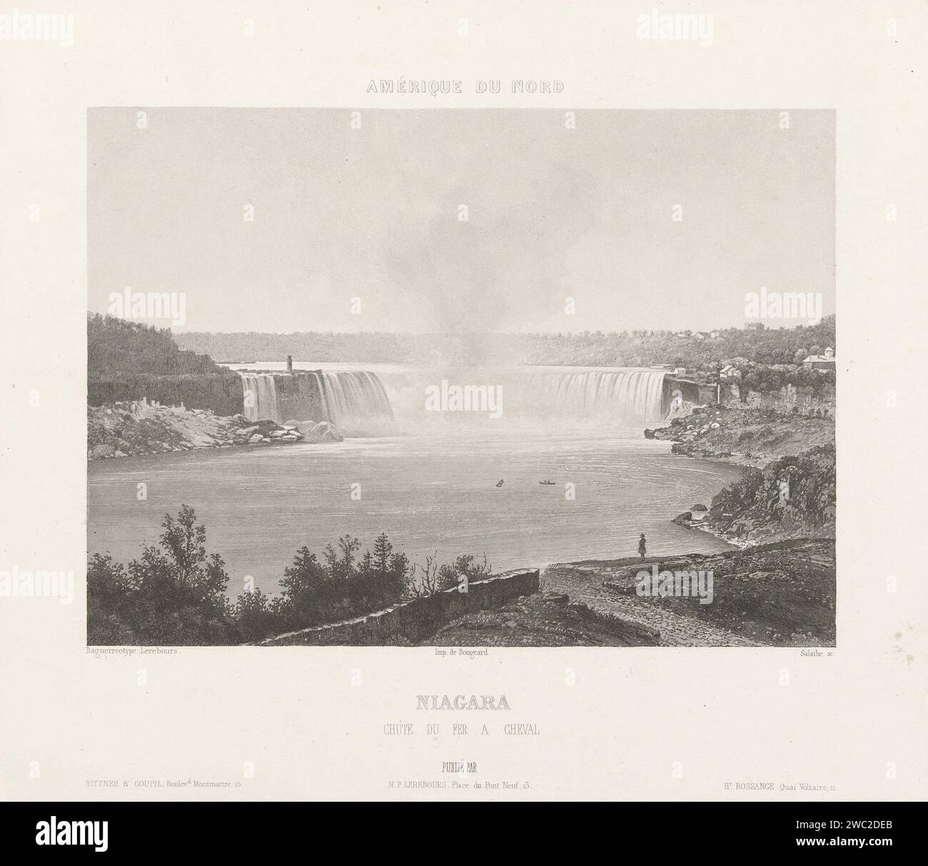 View of the Niagara waterfalls, Friedrich Salathé, After Noël Marie ...