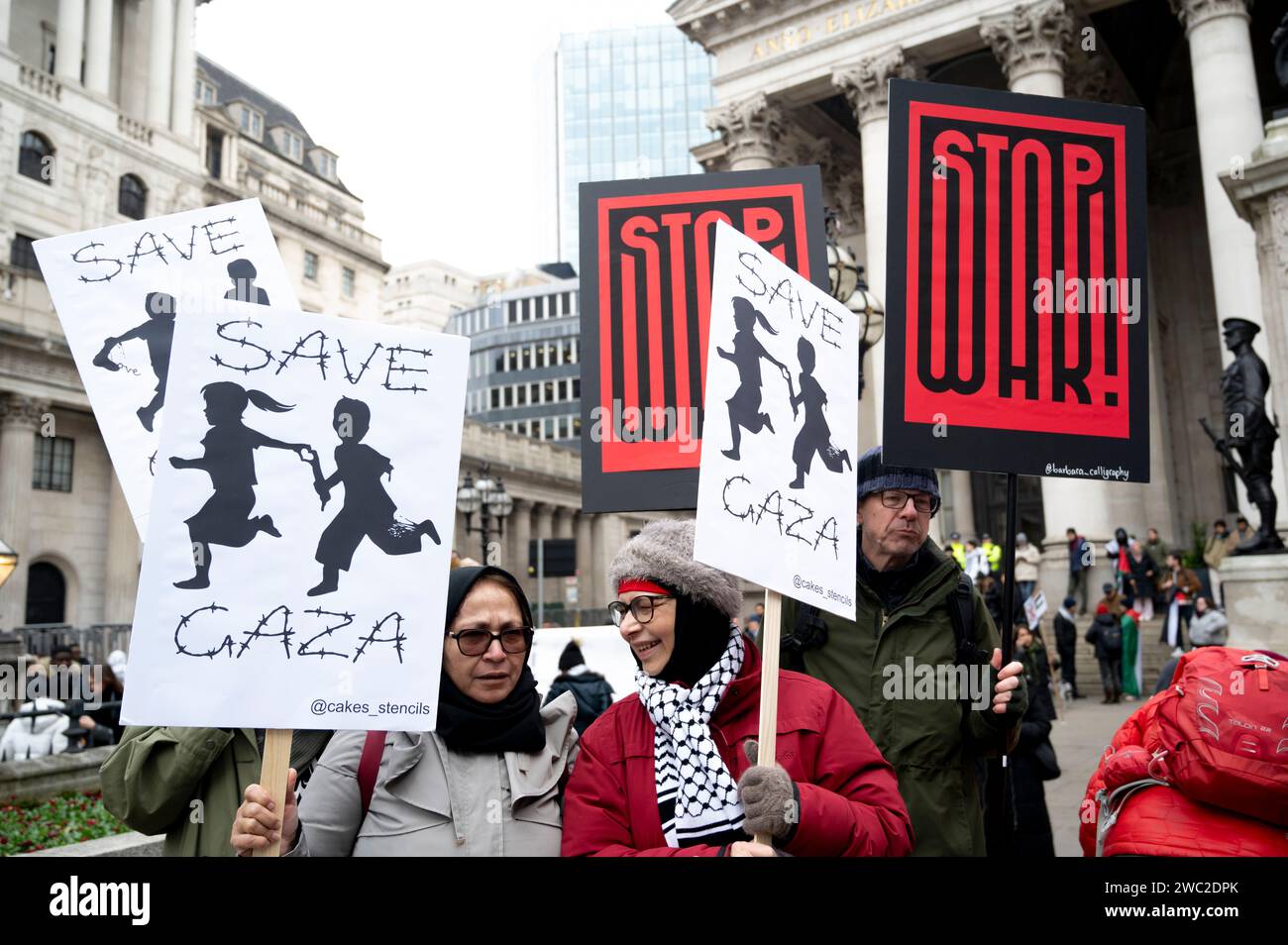 January 13th 2024. Hundreds of thousands of protestors assemble at Bank ...