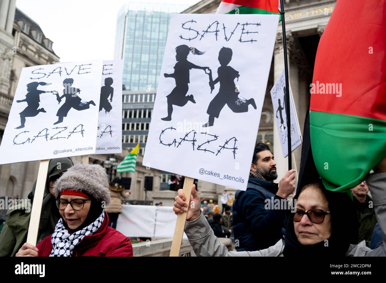 January 13th 2024. Hundreds of thousands of protestors assemble at Bank ...