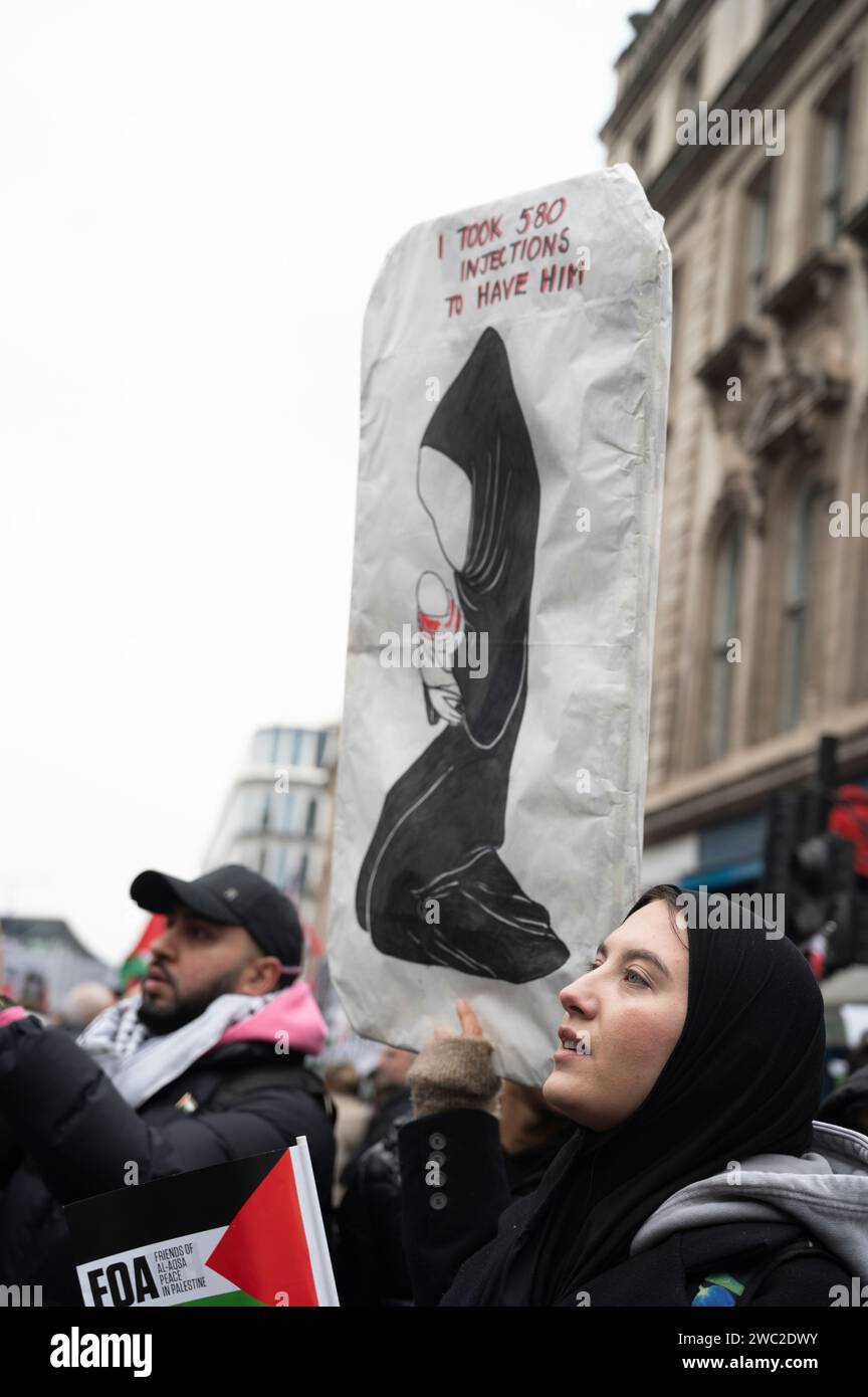 January 13th 2024. Hundreds of thousands of protestors assemble at Bank ...