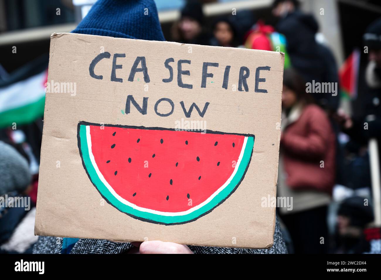 January 13th 2024. Hundreds of thousands of protestors assemble at Bank ...