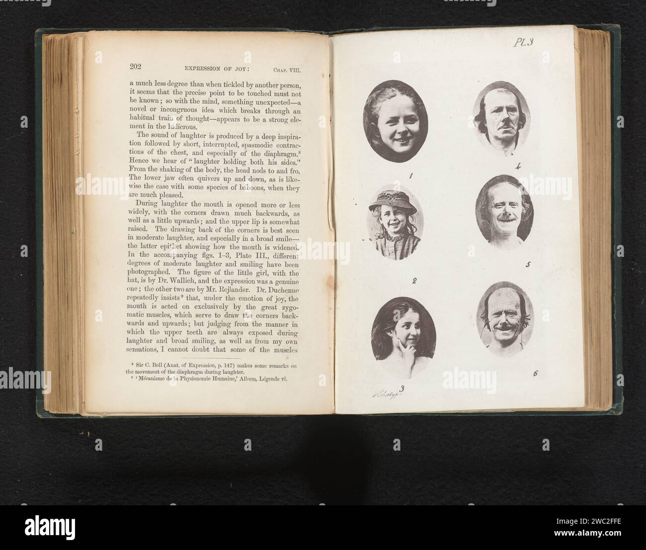 Overview of six photos to illustrate people with different facial ...