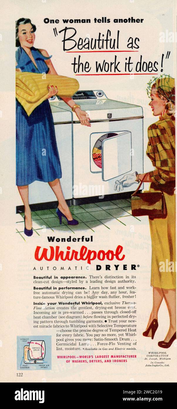 Vintage "Good Housekeeping" March 1953 Magazine Advert, USA Stock Photo ...