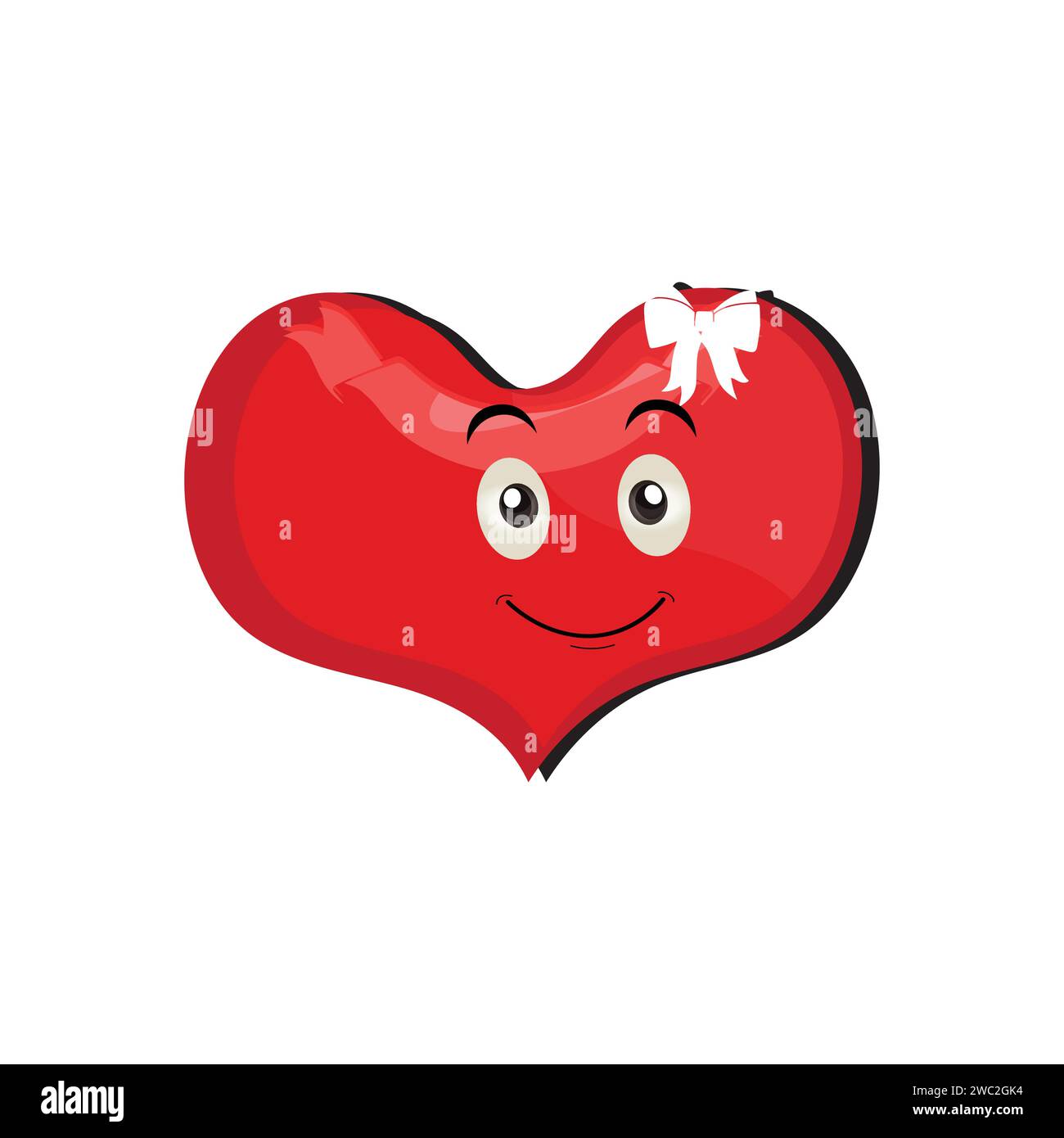 Heart funny cartoon character different pose. Cartoon red heart ...