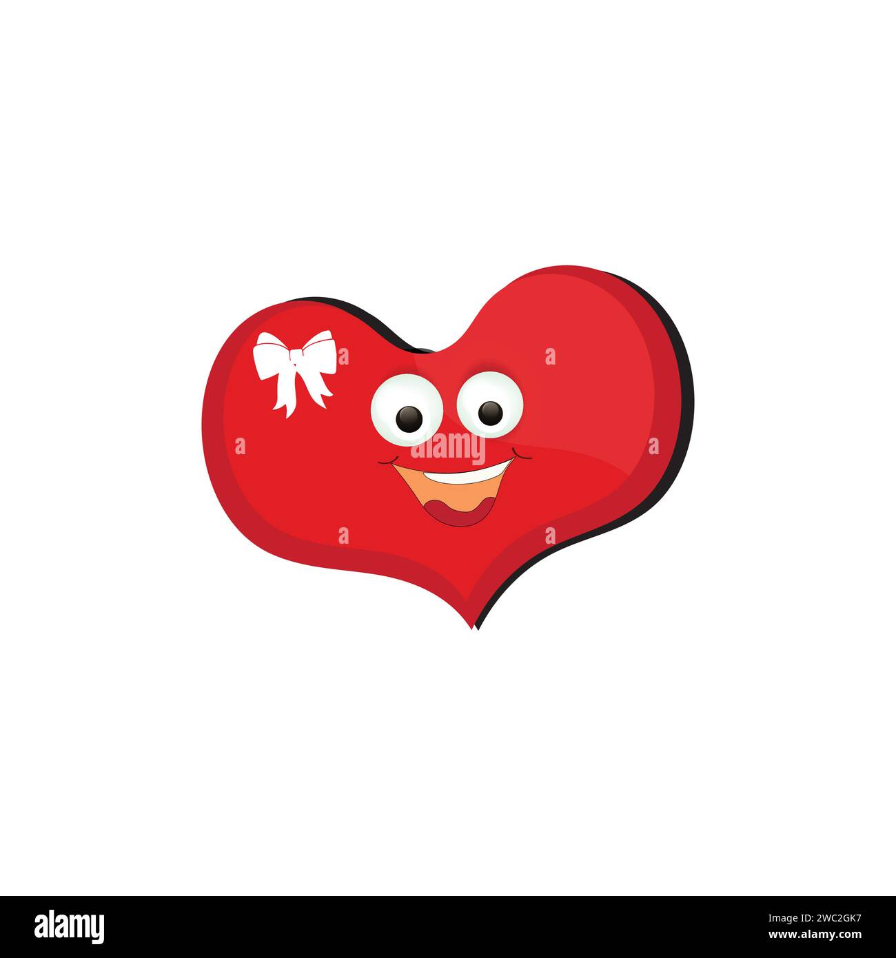 Heart funny cartoon character different pose. Cartoon red heart ...