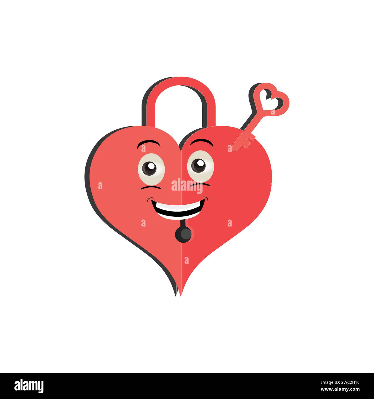 Heart funny cartoon character different pose. Cartoon red heart ...