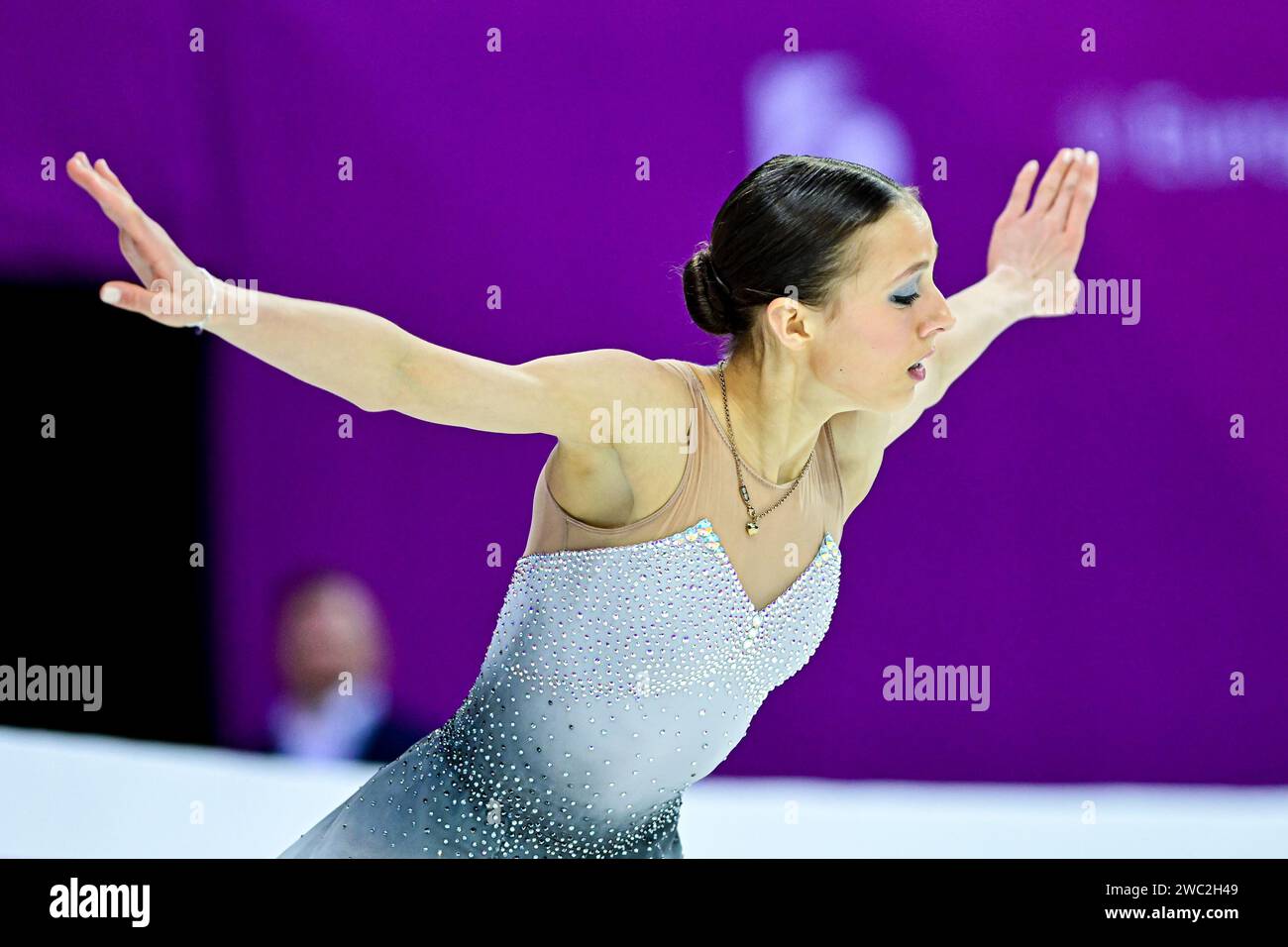 Livia KAISER (SUI), during Women Free Skating, at the ISU European ...
