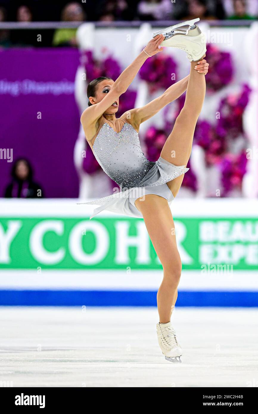 Livia KAISER (SUI), during Women Free Skating, at the ISU European ...
