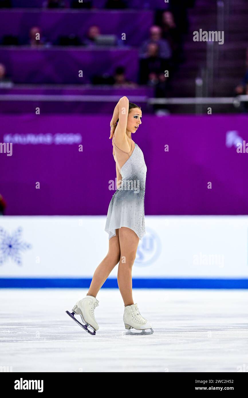 Livia KAISER (SUI), during Women Free Skating, at the ISU European ...