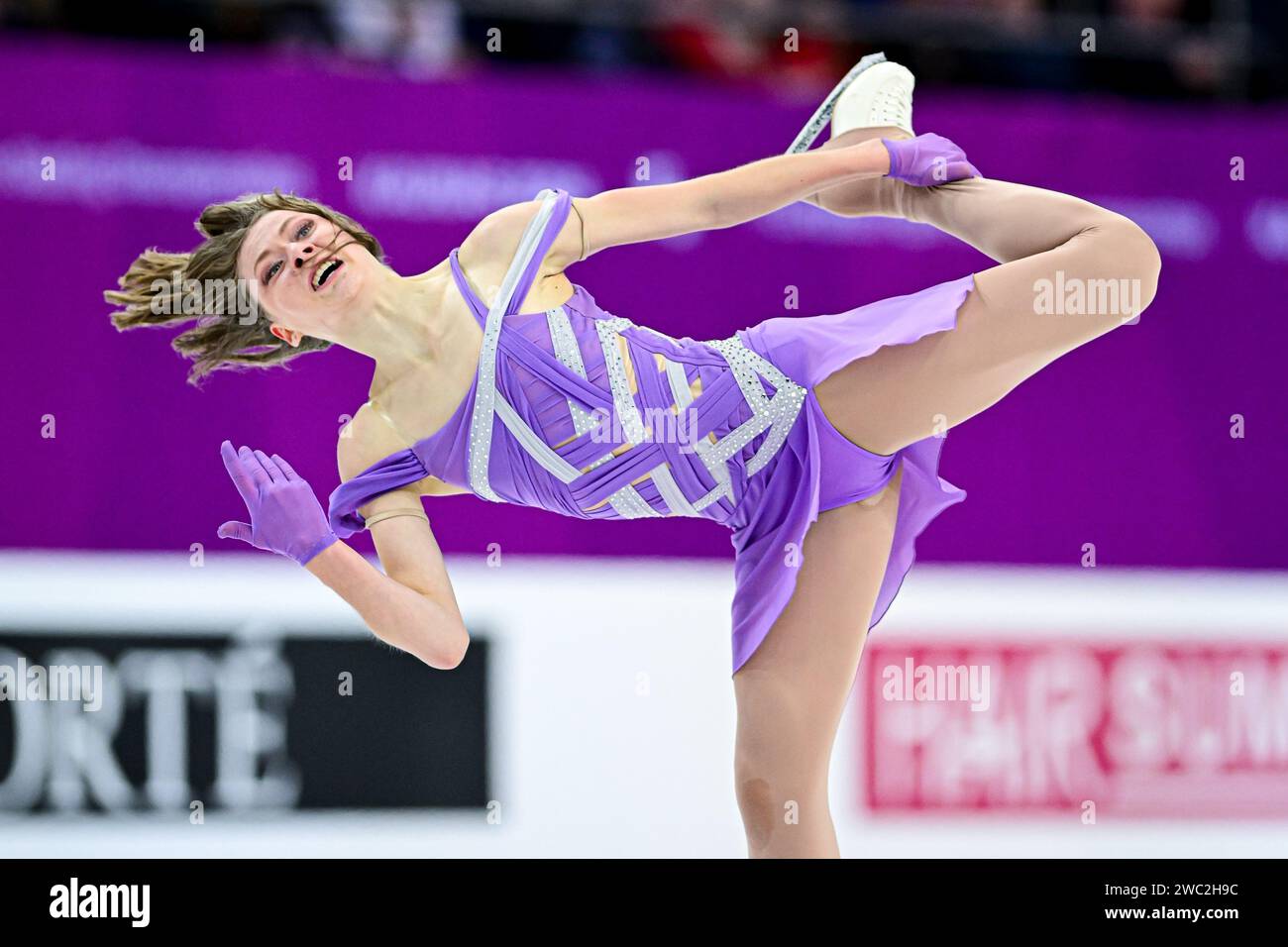 Lorine SCHILD (FRA), during Women Free Skating, at the ISU European ...
