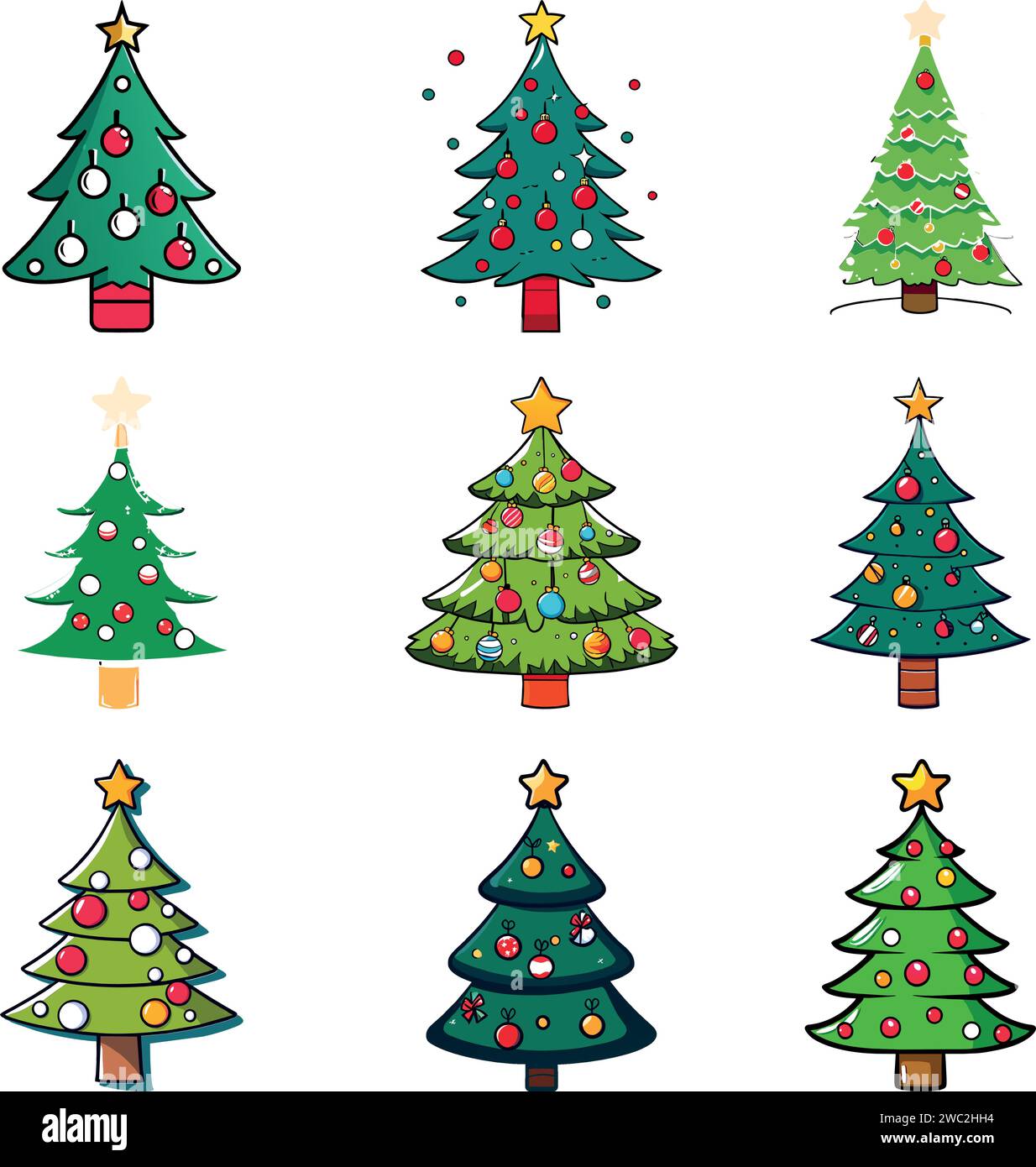 Great lovely christmas tree color vector art Stock Vector Image & Art ...