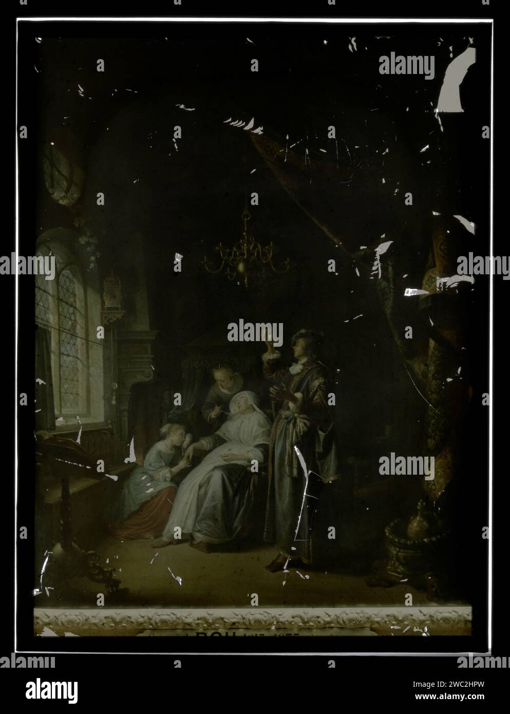 Reproduction of Gerard Dou, De Waterlijky Woman, Louvre, Anonymous ...