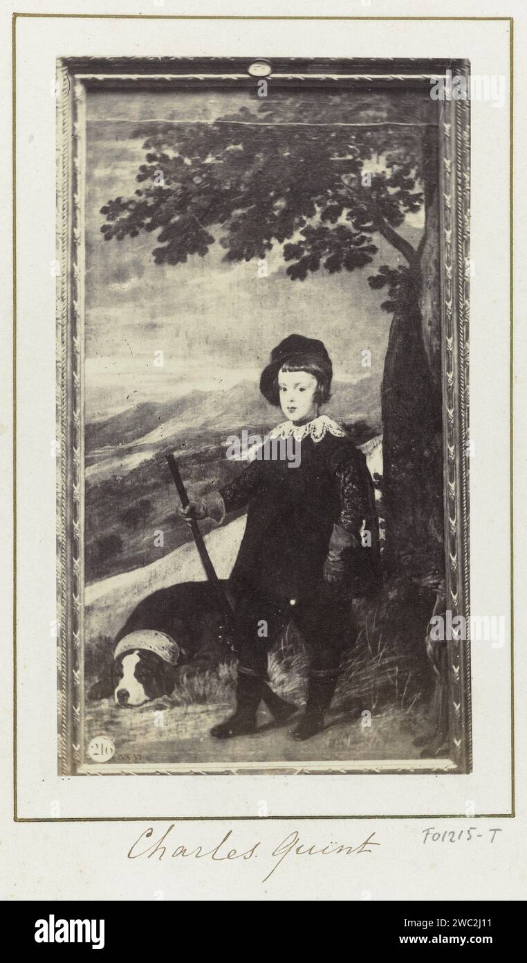 Photo production of a painting by Velázquez, representing a portrait of ...