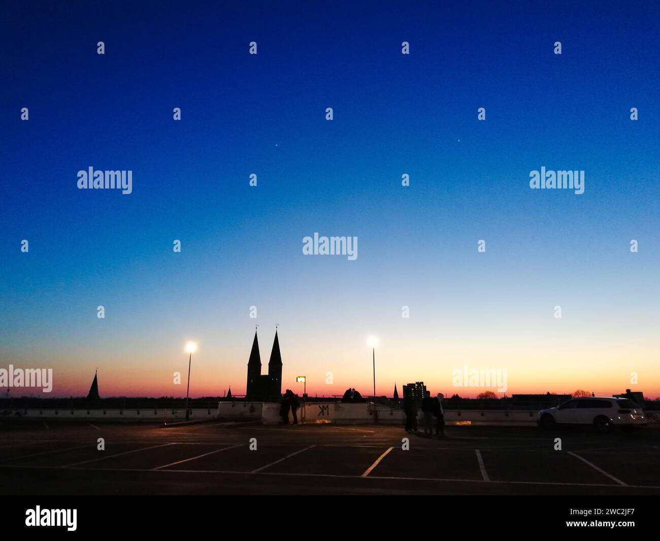 famous sunset viewpoint in Baunschweig (Brunswick), Germany, view of ...