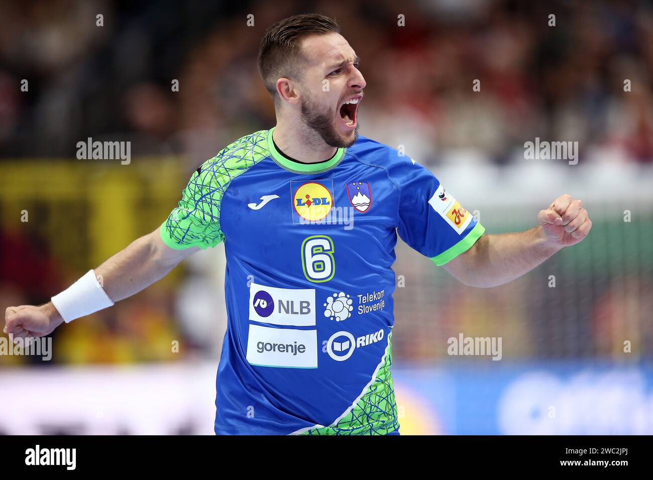 Berlin, Allemagne. 13th Jan, 2024. Gasper Marguc of Slovenia during the ...