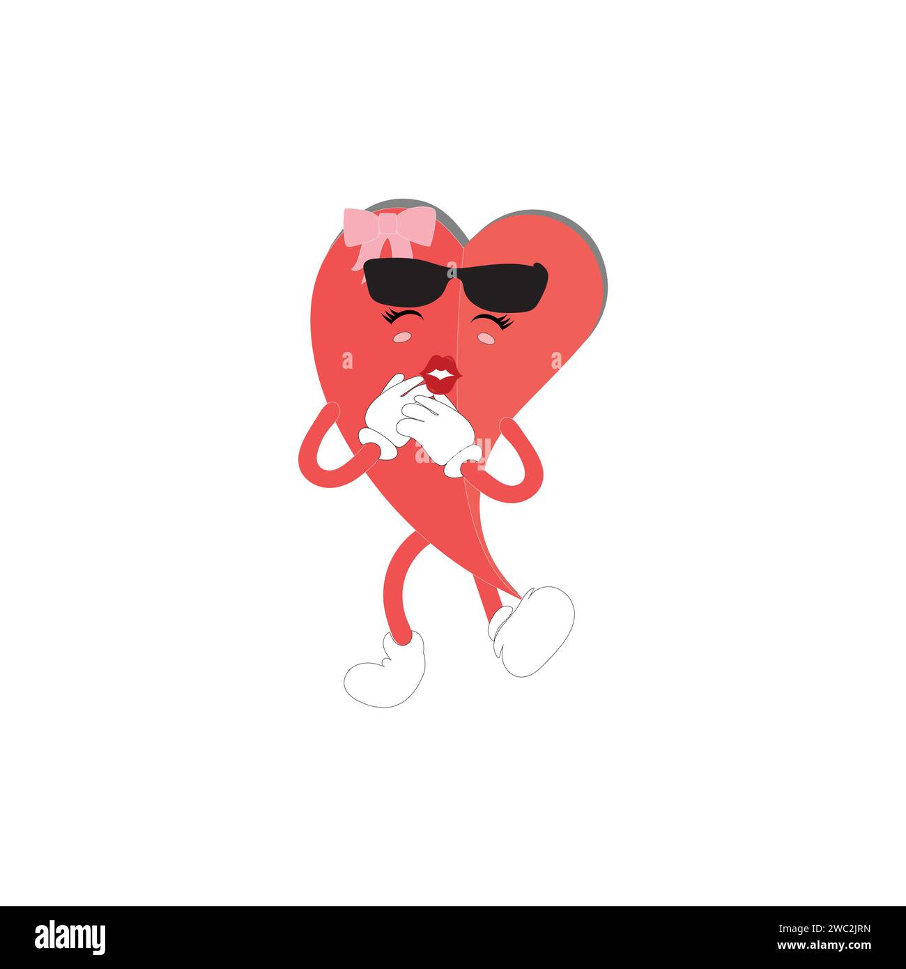 Love heart cartoon with many expressions. different love heart activity ...