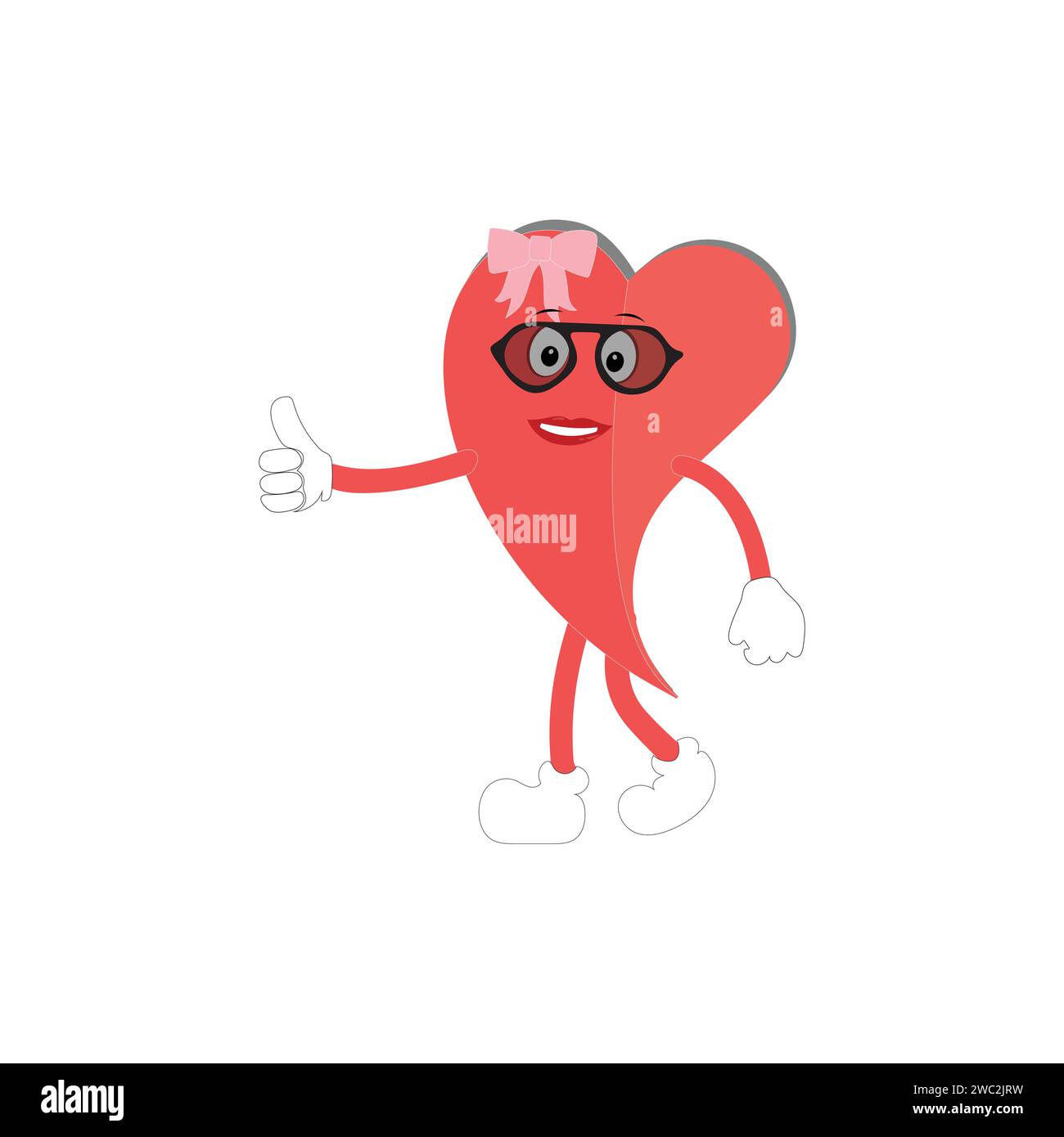 Love heart cartoon with many expressions. different love heart activity ...