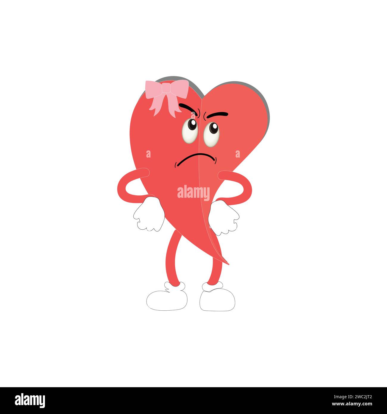 Love heart cartoon with many expressions. different love heart activity ...