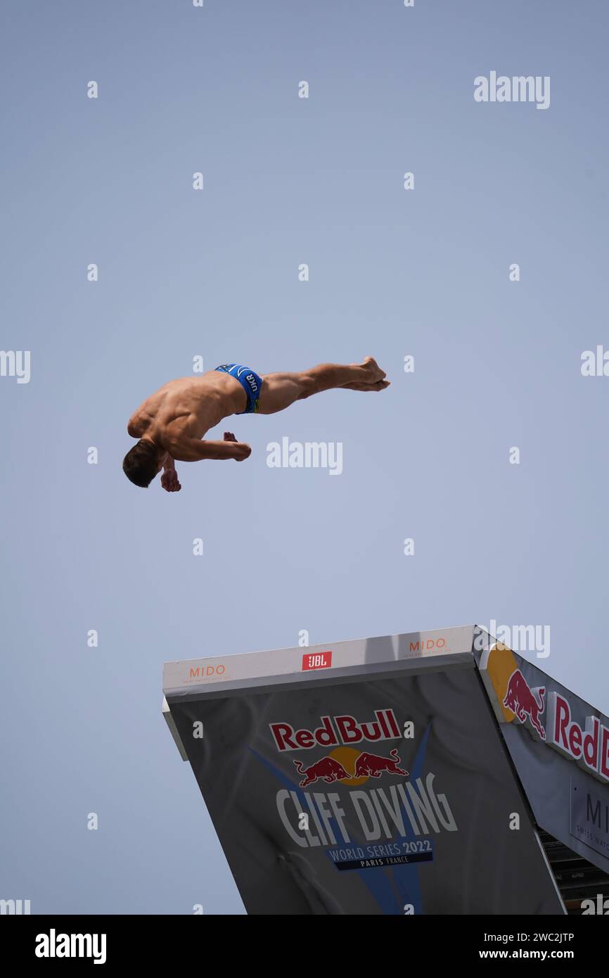 Red bull cliff diving Paris 2022 Stock Photo - Alamy