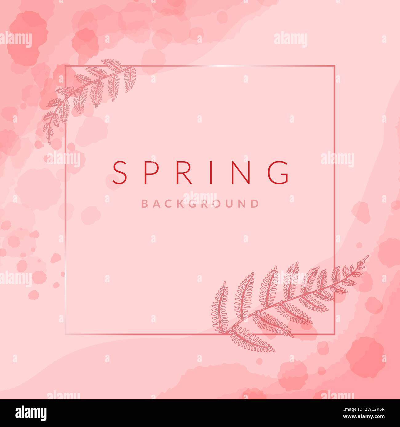 Floral wedding square social Stock Vector Images - Alamy