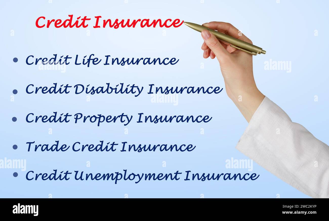 Five Types of Credit Insurance Stock Photo - Alamy