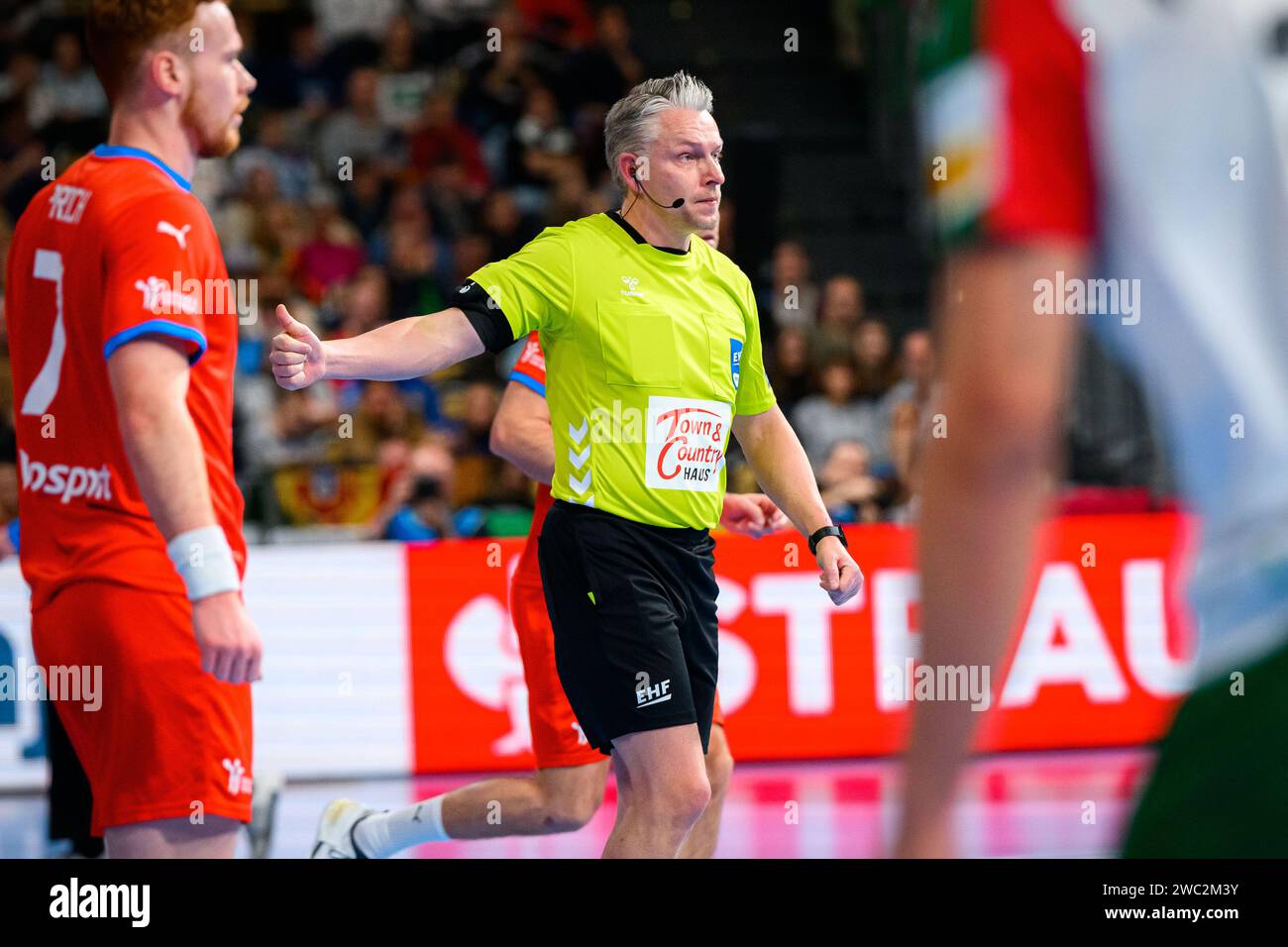 Munich, Germany. 13th Jan, 2024. Handball: European Championship, Czech ...