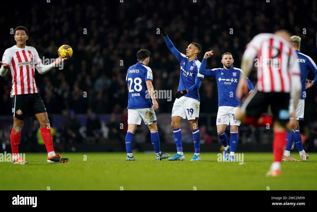 Ipswich Town's Kayden Jackson (third left) celebrates scoring his teams ...
