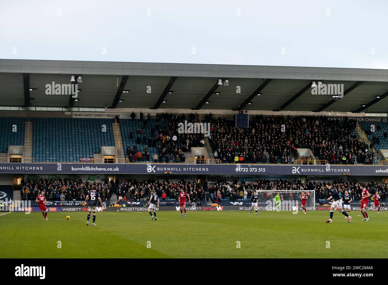 A general view inside the stadium is seen during the Sky Bet ...