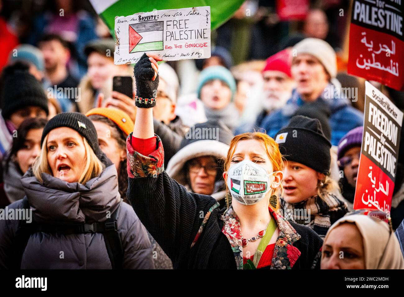 Edinburgh, Scotland. Sat 13 January 2024. Protesters gather at The ...