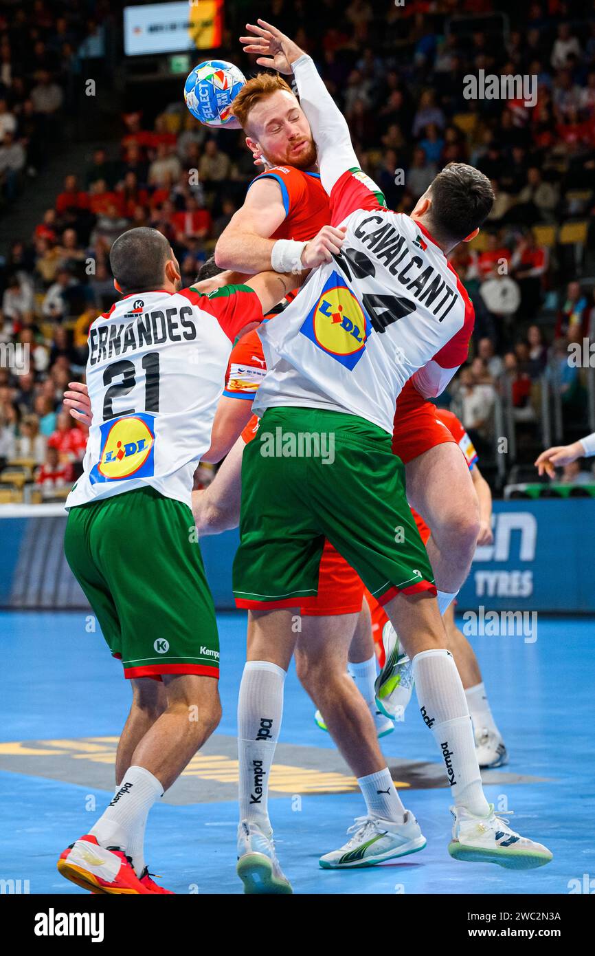 Munich, Germany. 13th Jan, 2024. Handball: European Championship, Czech ...