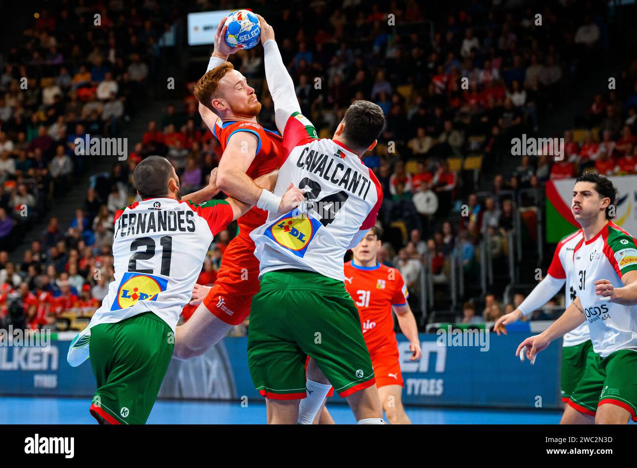 Munich, Germany. 13th Jan, 2024. Handball: European Championship, Czech ...