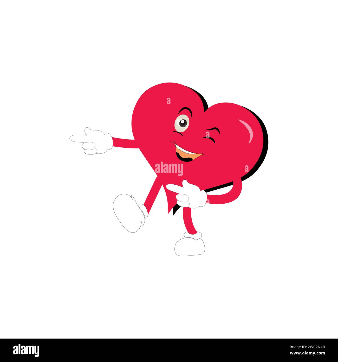 Love heart cartoon with many expressions. different love heart activity ...