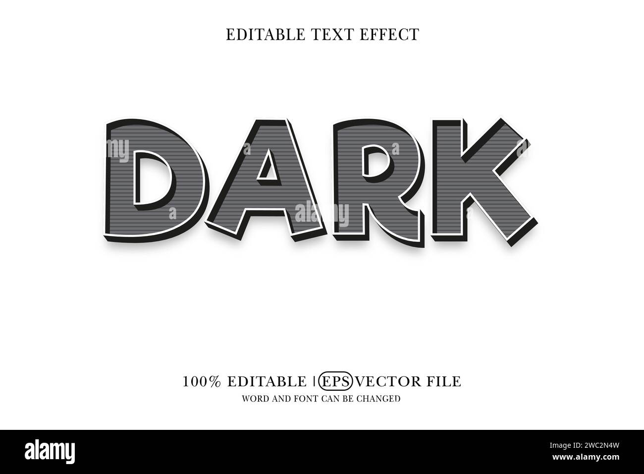 Dark title background Editable text effect, 3d text template Stock ...