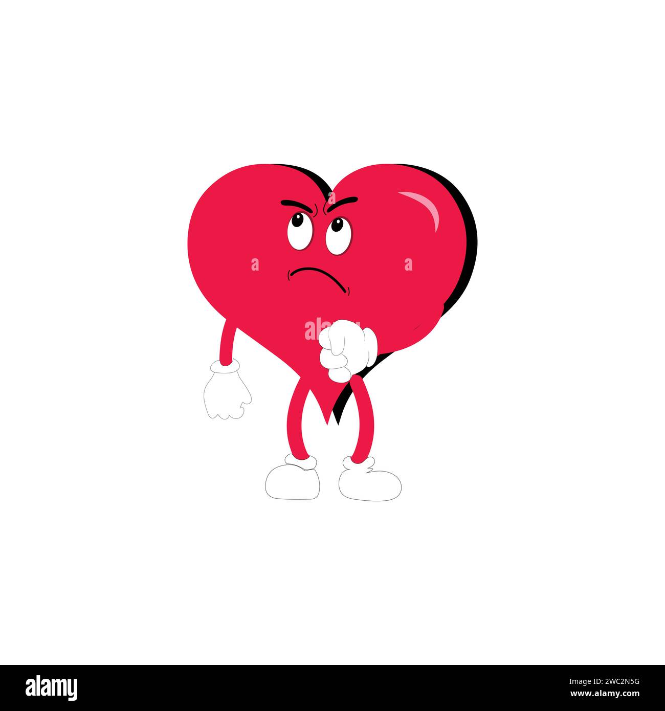 Love heart cartoon with many expressions. different love heart activity ...