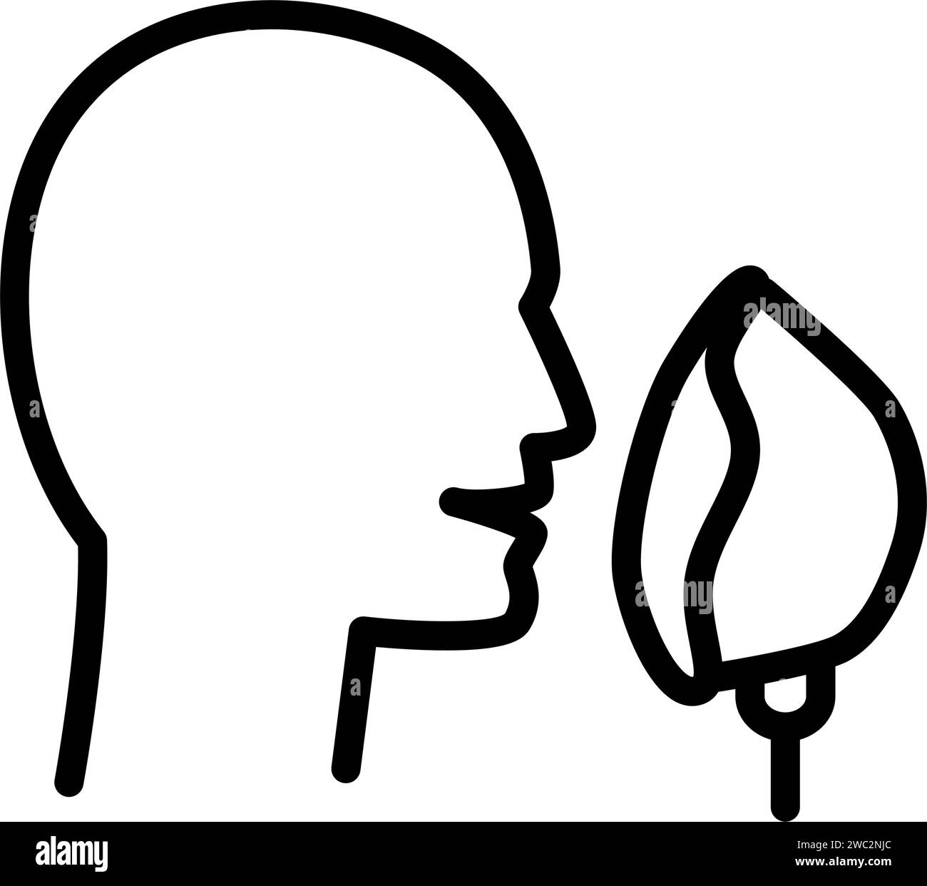 Nebulizer line icon. Simple sign from medical equipment collection ...