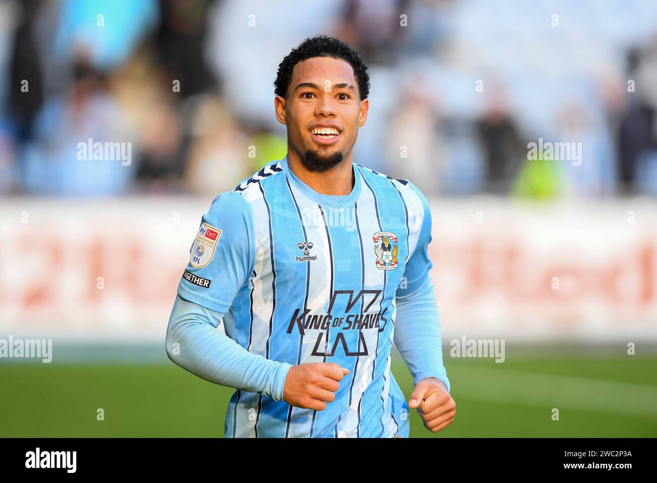 Milan van Ewijk of Coventry City celebrates victory during the Sky Bet ...
