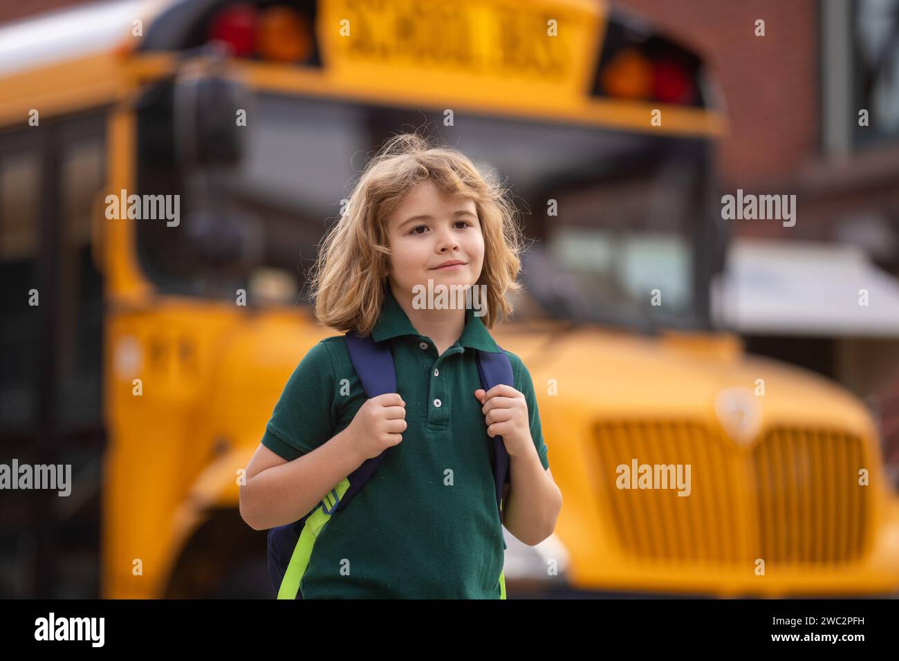 Student ready to study. Educational concept. Child getting on the ...