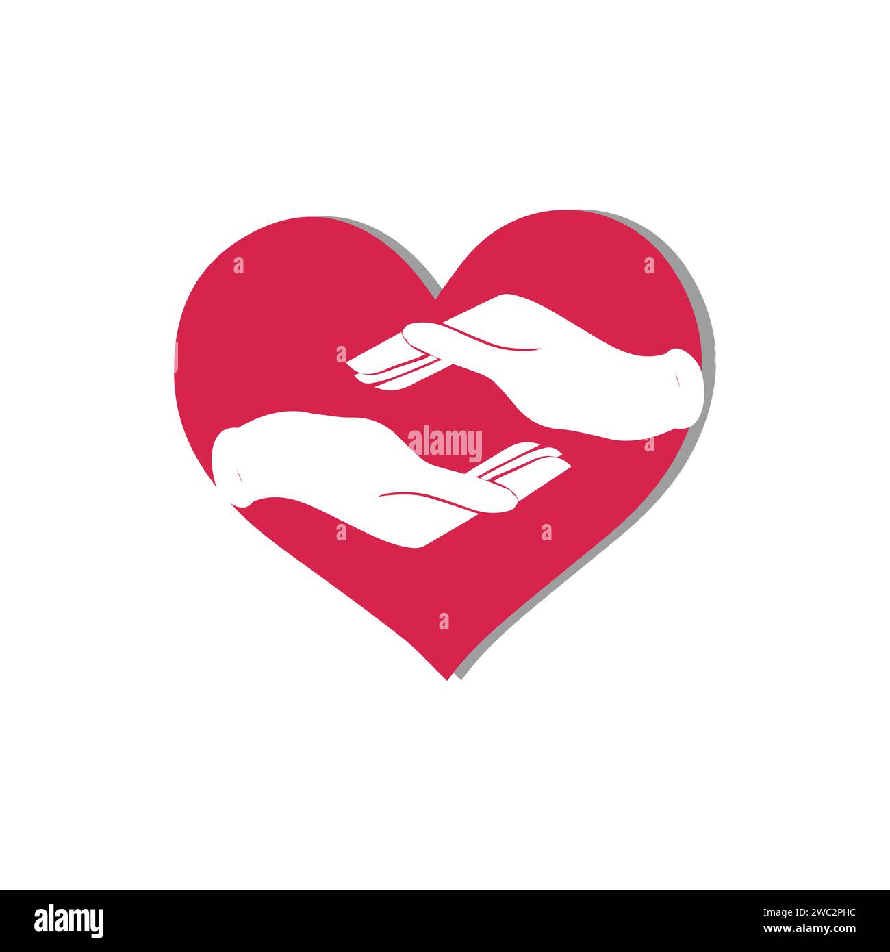 Self hugging line icon, Love yourself, cute cartoon heart character hug ...