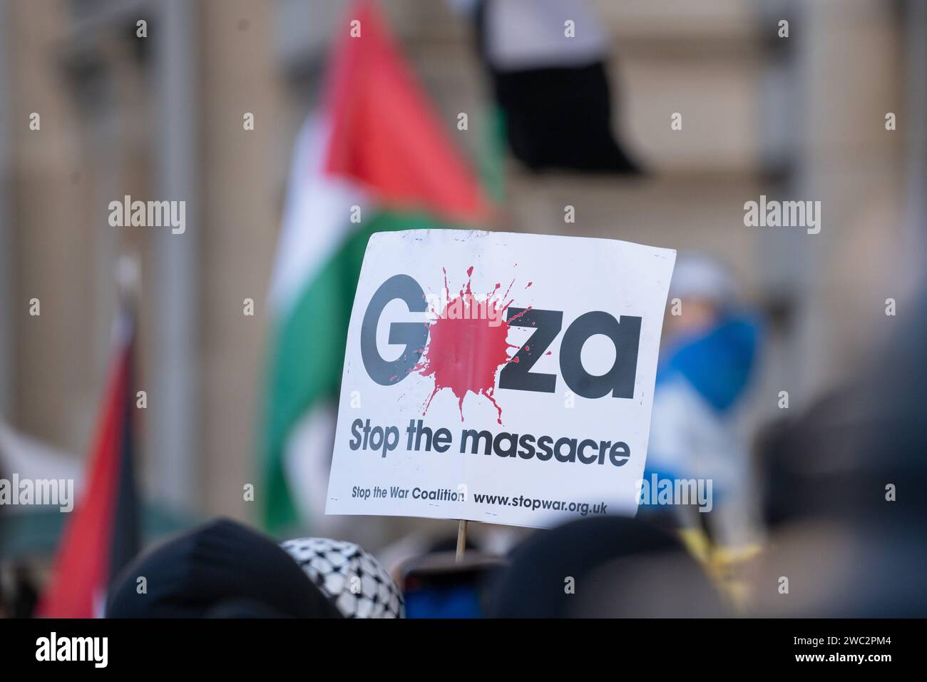 Glasgow, Scotland, UK. 13th Jan, 2024. Protest outside Glasgow City ...
