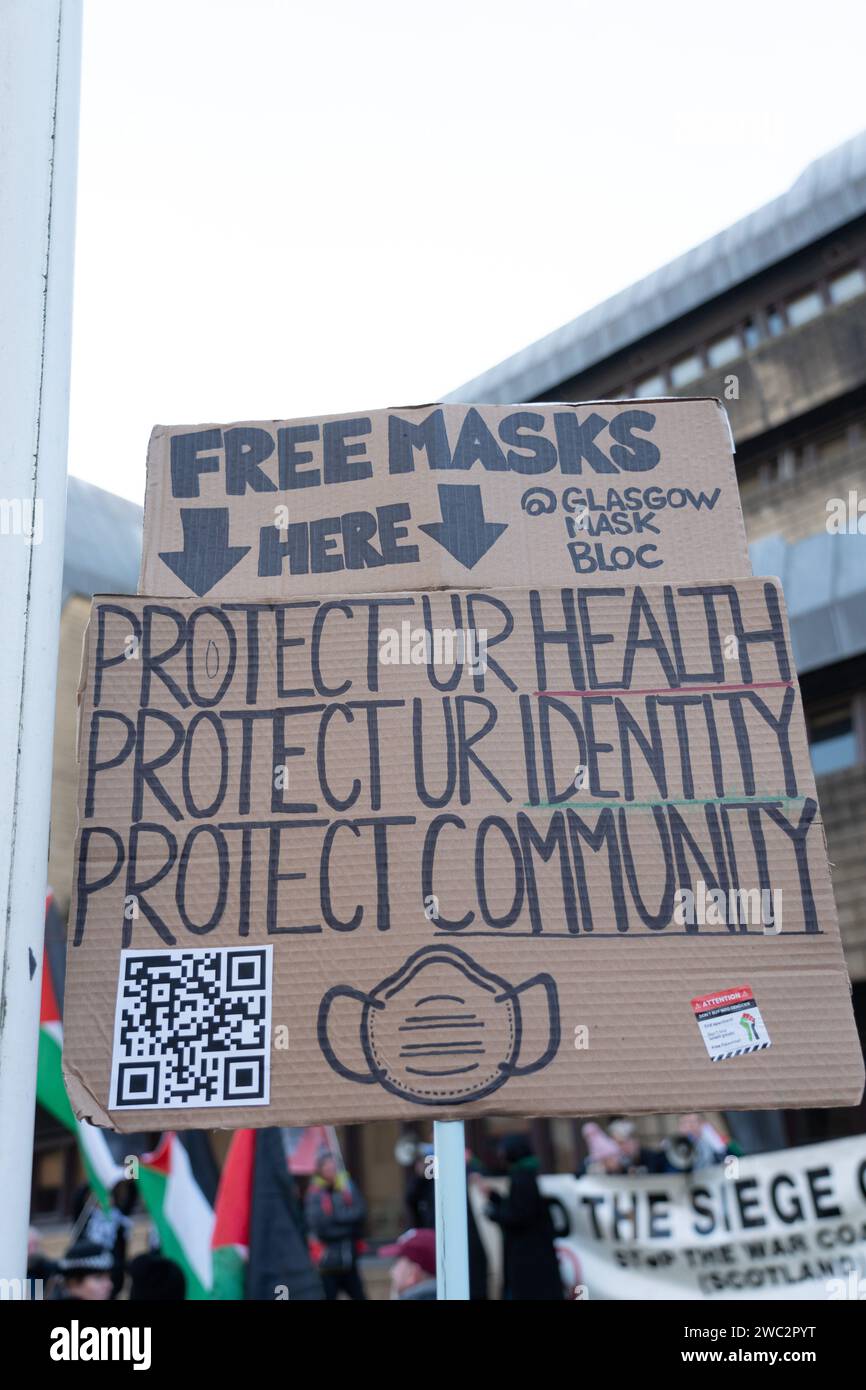Glasgow, Scotland, UK. 13th Jan, 2024. Protest outside Glasgow City ...