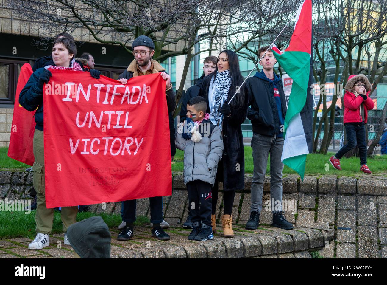 Glasgow, Scotland, UK. 13th Jan, 2024. Protest outside Glasgow City ...