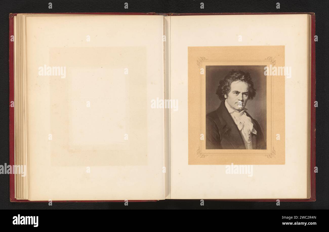 Photo production of a painted portrait of Ludwig van Beethoven by Carl ...