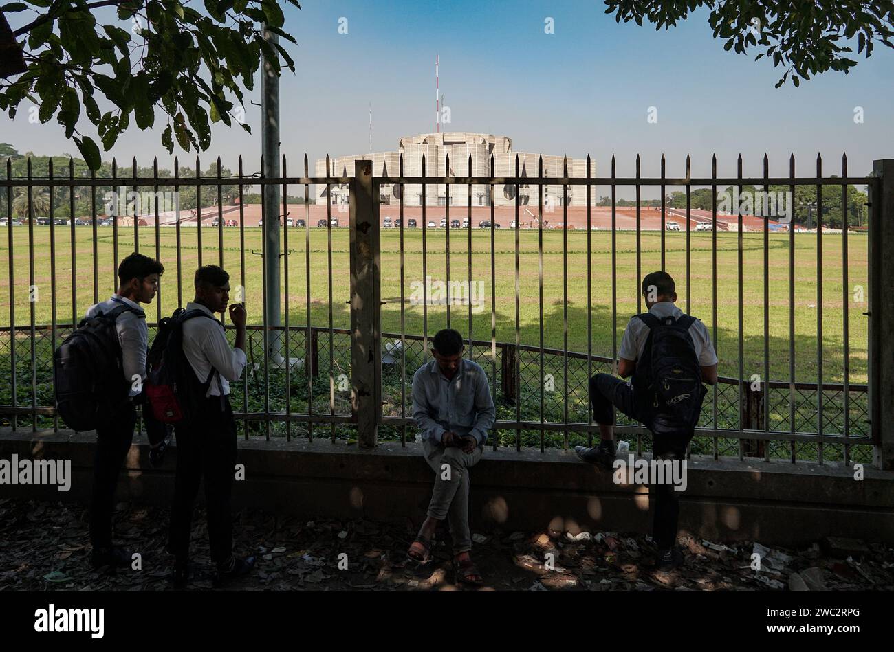 Democracy behind bars: The parliament building in Dhaka, Bangladesh ...