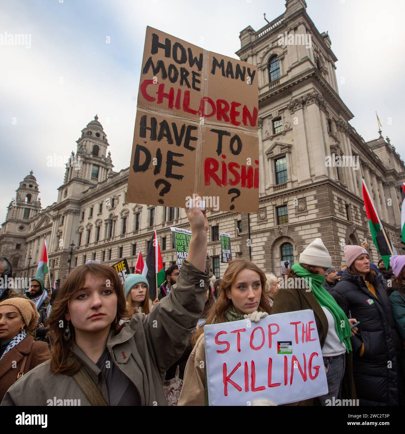 London, England, UK. 13th Jan, 2024. Tens of thousands of protesters ...