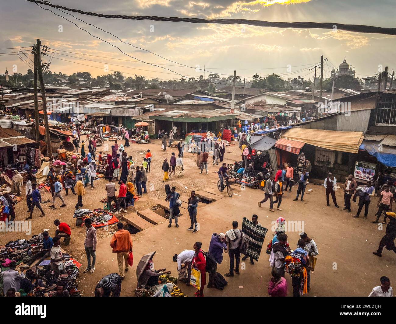 Jimma, Ethiopia, January 17, 2023: landscape of the city of Jimma with ...