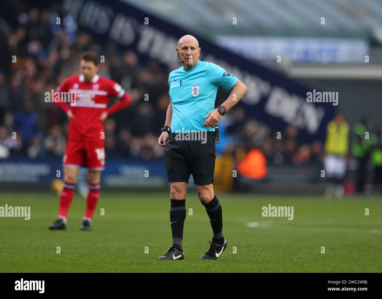 The Den, Bermondsey, London, UK. 13th Jan, 2024. EFL Championship ...