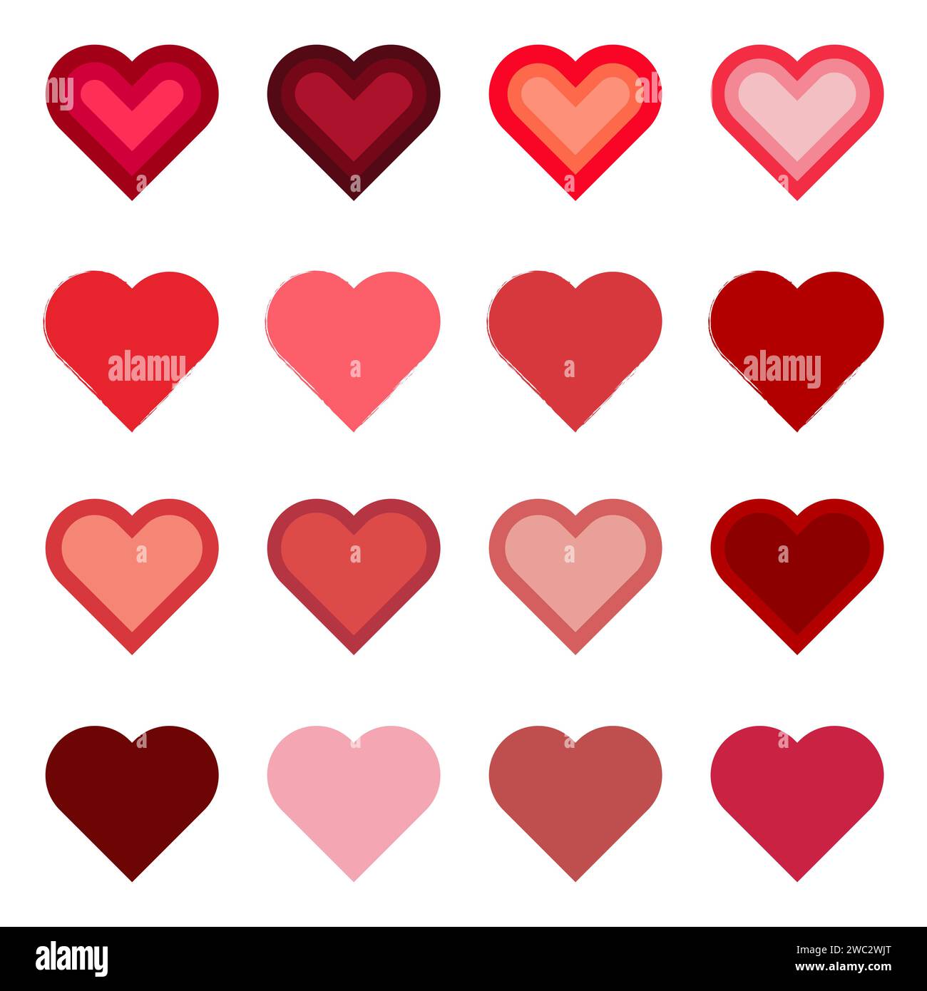 Heart vector icon. Set of love symbol Stock Vector Image & Art - Alamy